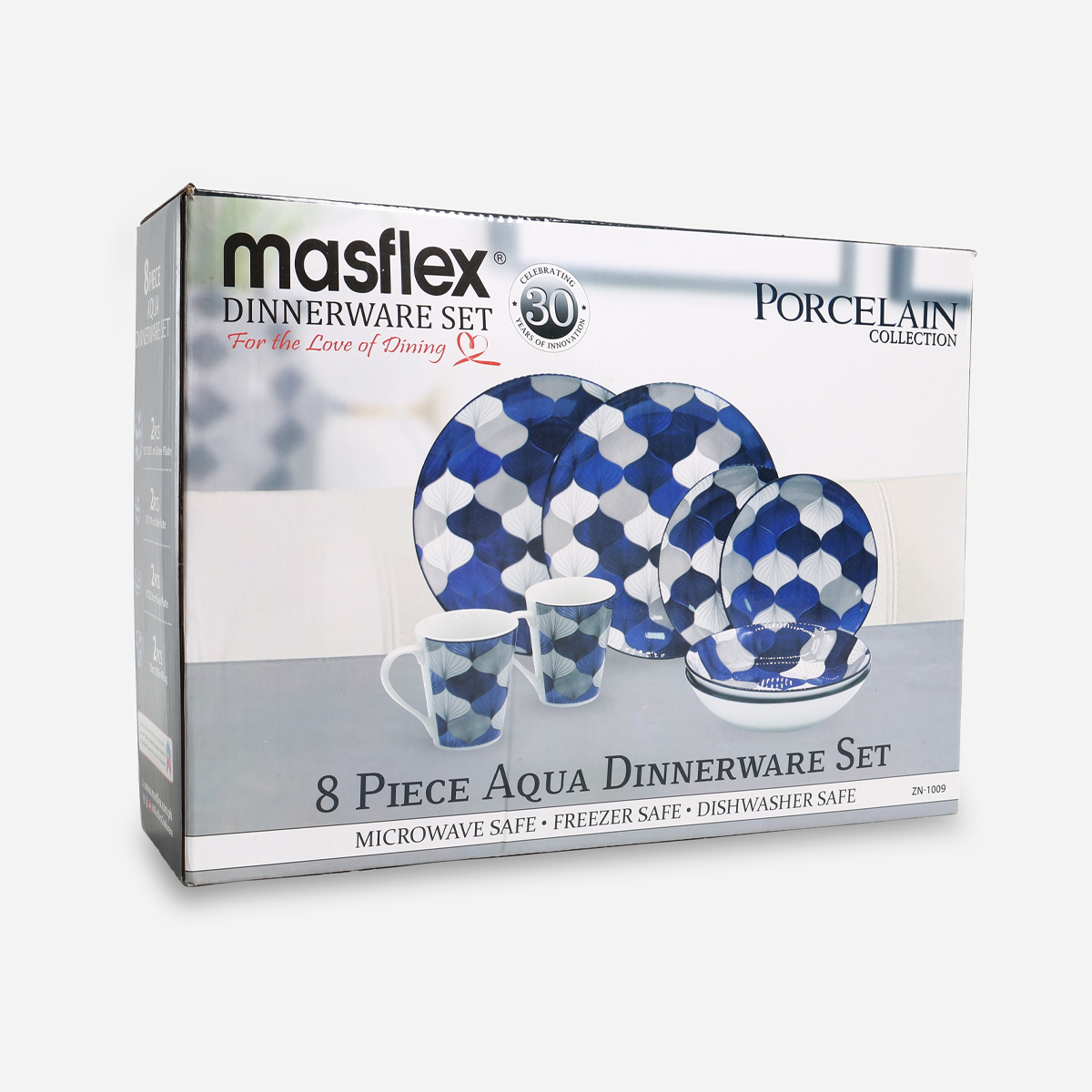 Masflex Dinnerware Set of 8 - Aqua – SM Home