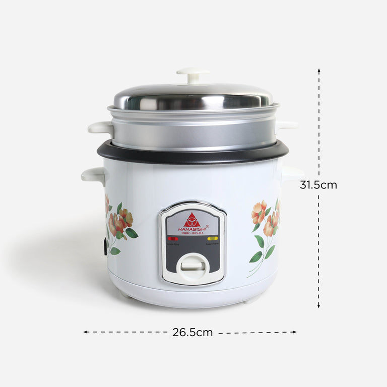 Hanabishi Rice Cooker with Steamer - 30 cups – SM Home