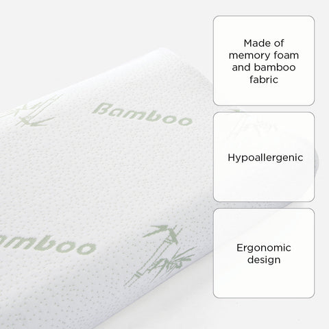Hosh Memory Foam Pillow Bamboo Fabric 50 x 30cm. – SM Home