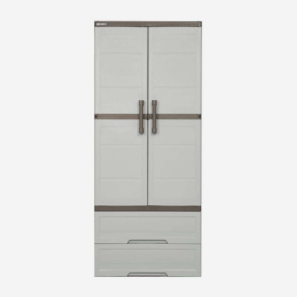 Megabox Wardrobe Cabinet with 2 Drawers - Gray – SM Home