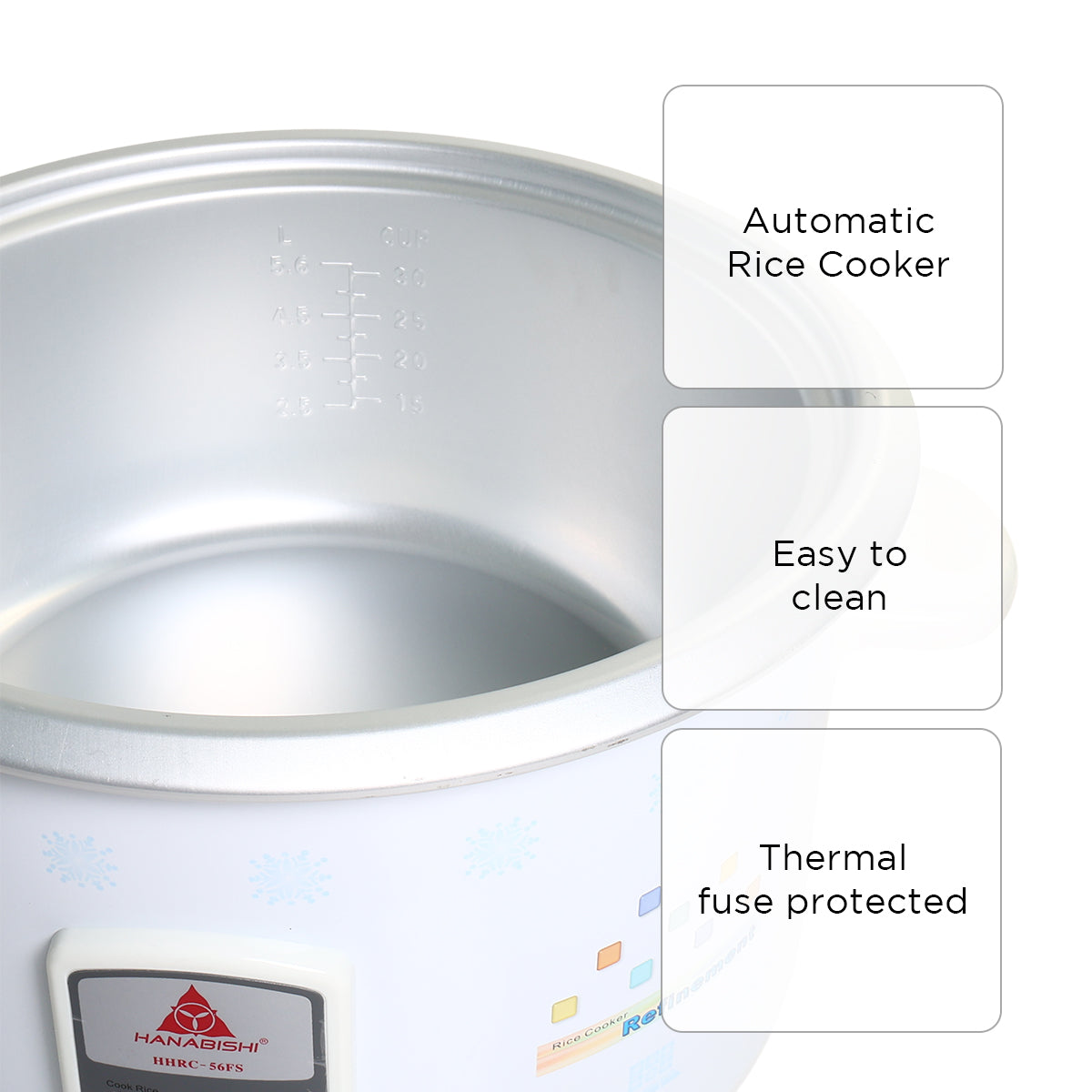 Hanabishi Rice Cooker with Steamer - 30 cups – SM Home