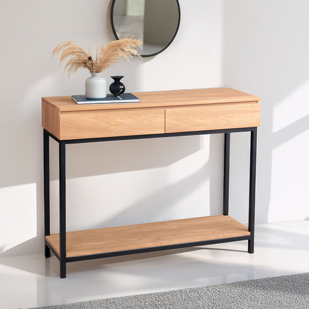 Yori Iku Console Table - Dark Oak – SM Home