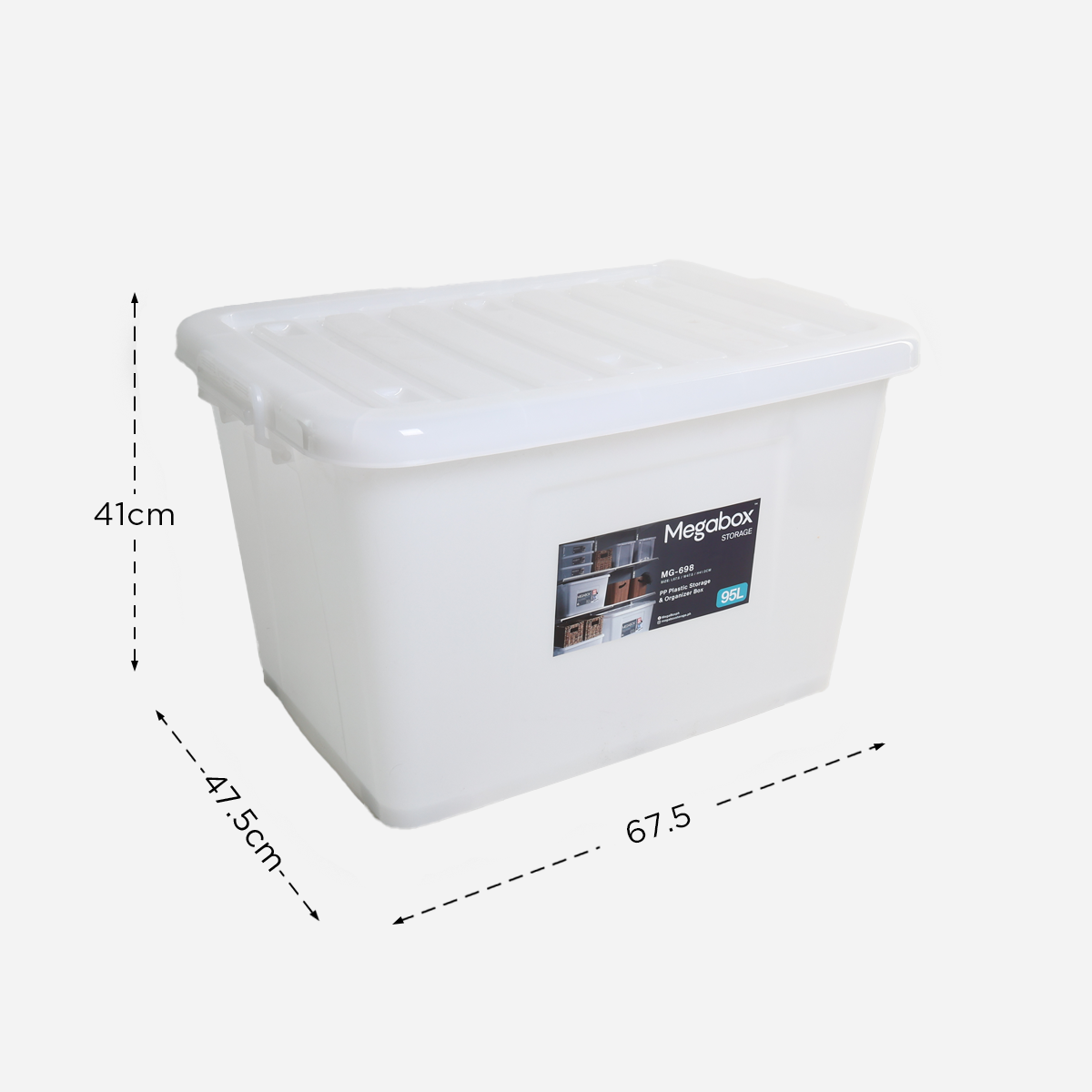 Megabox Storage Box (Clear) - 95L – SM Home