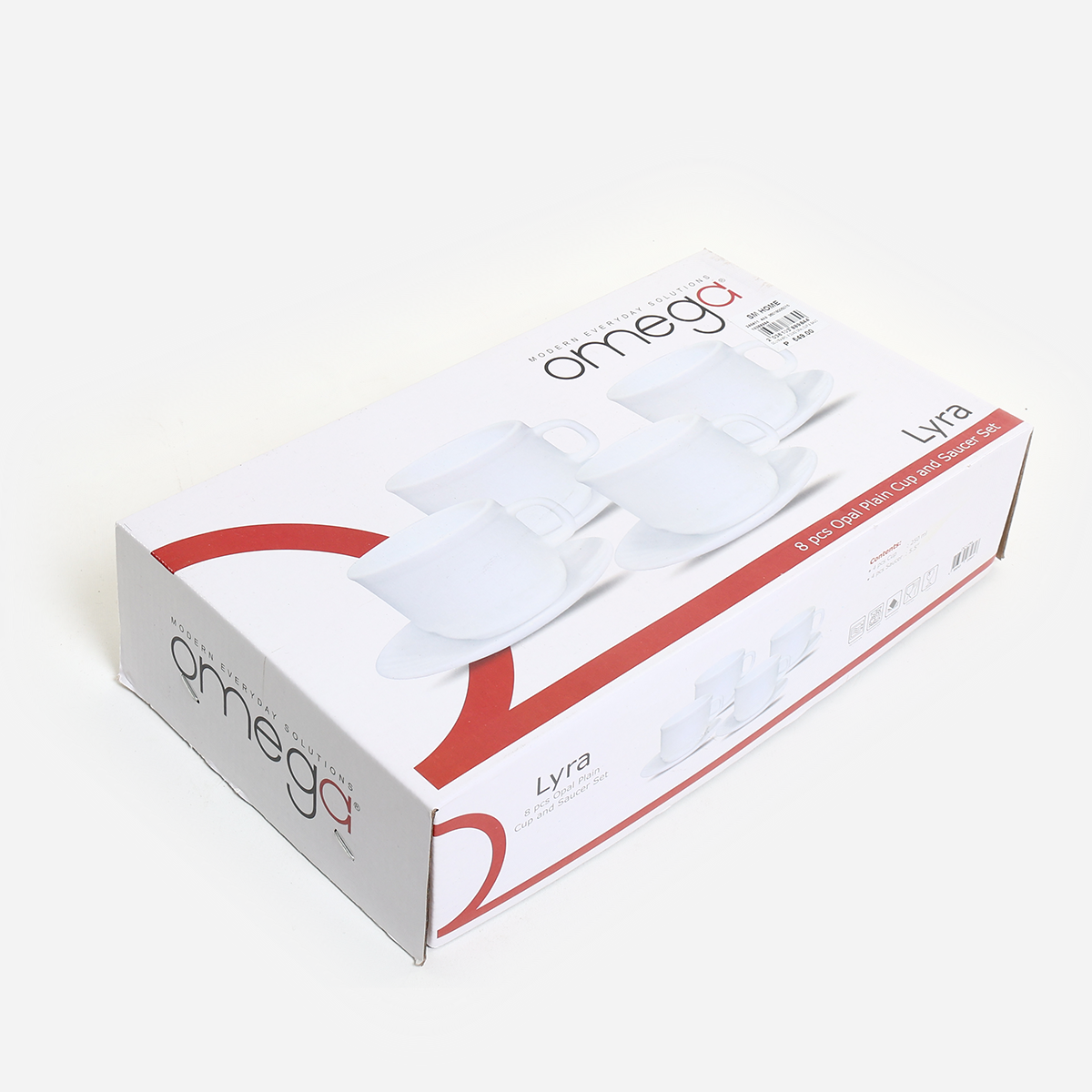 Omega 8-piece Set Lyra Cup and Saucer - White – SM Home
