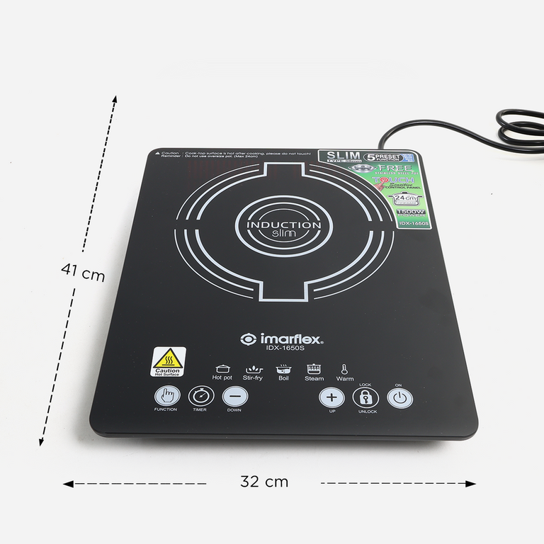 Imarflex IDX-1650S Induction Cooker Slim Type 38mm – SM Home